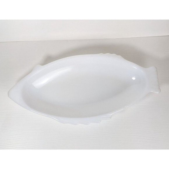Glasbake | Kitchen | Vintage Large 8 Glassbake Milk Glass Fish Shaped ...